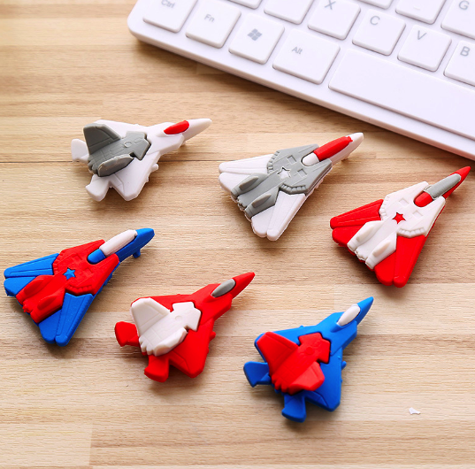 Buy 10pcs Plane Fighter Model Eraser Stationery School Office Supplies ...