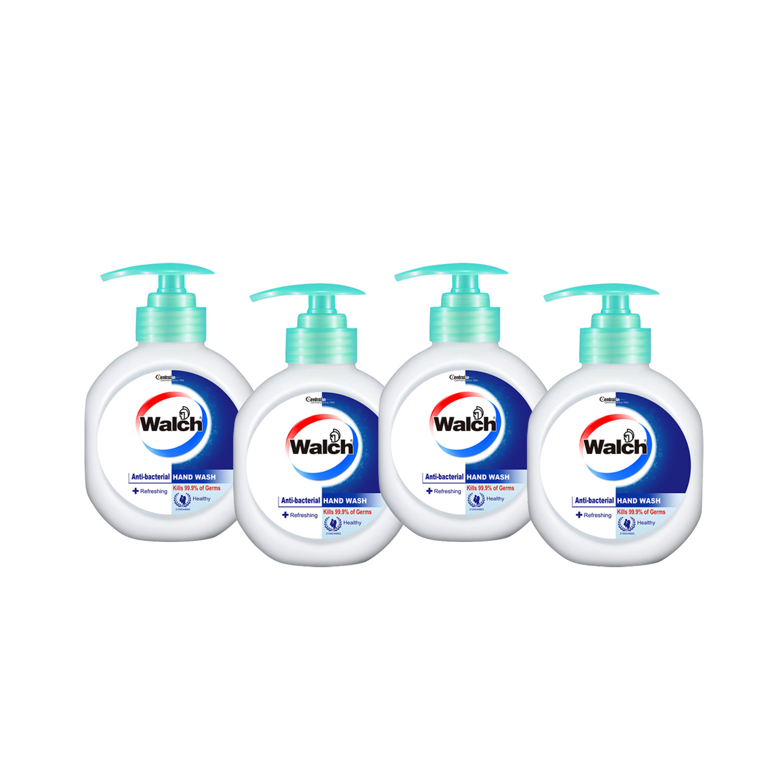 Buy Walch Antibacterial Hand Soap 250ml x 4 Bottles | Kills 99.9% Germs ...