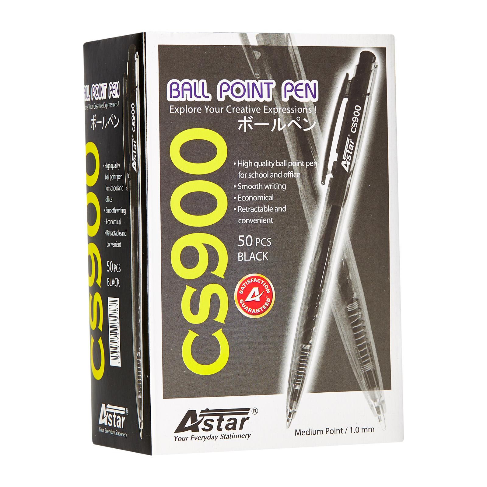 Buy Astar Medium Point Ball Pen Black 50pcs on ezbuy SG