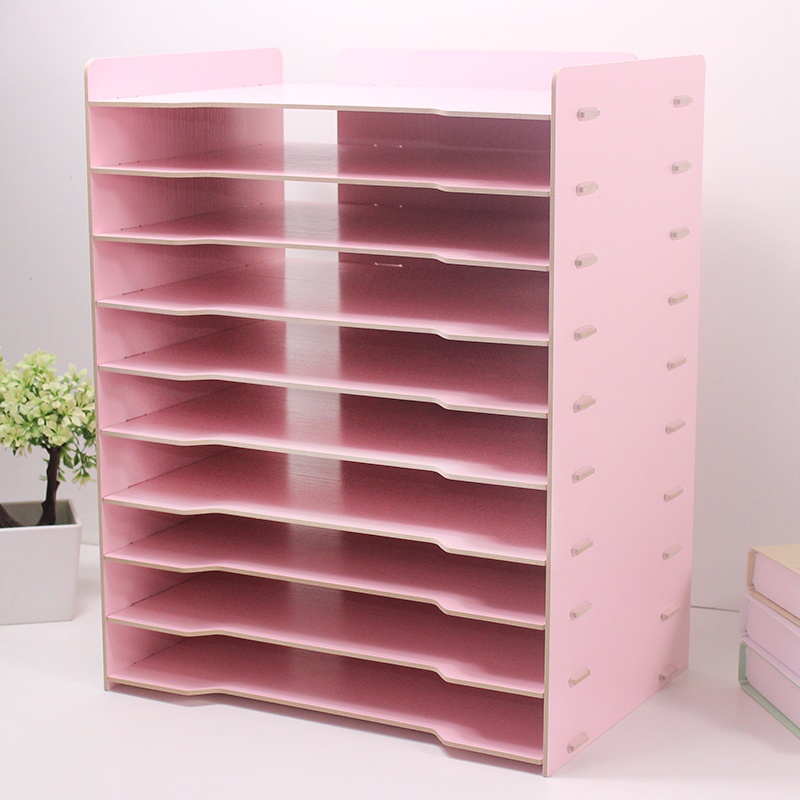 Buy "Stationery" file rack wooden creative document shelf desktop ...