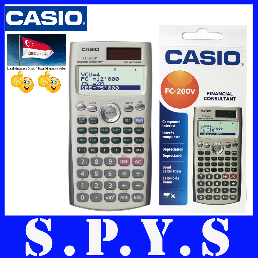 Buy Casio FC-200V Financial Calculator. Local SG Stock. Local SG Seller. With Warranty. on ezbuy SG