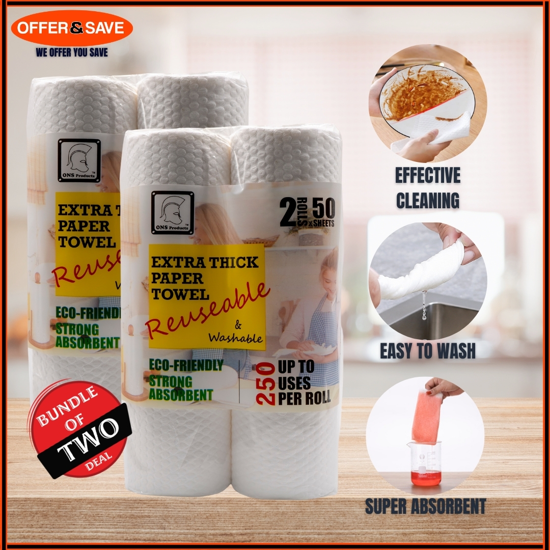 Buy [Bundle Of 2/1] ONS Extra Thick Reusable Multipurpose Kitchen Towel ...