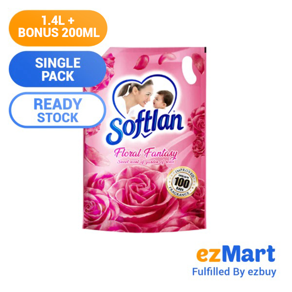 Buy [BONUS PACK!] Softlan Softener Refill 1.4L + Bonus 200ml - Floral ...