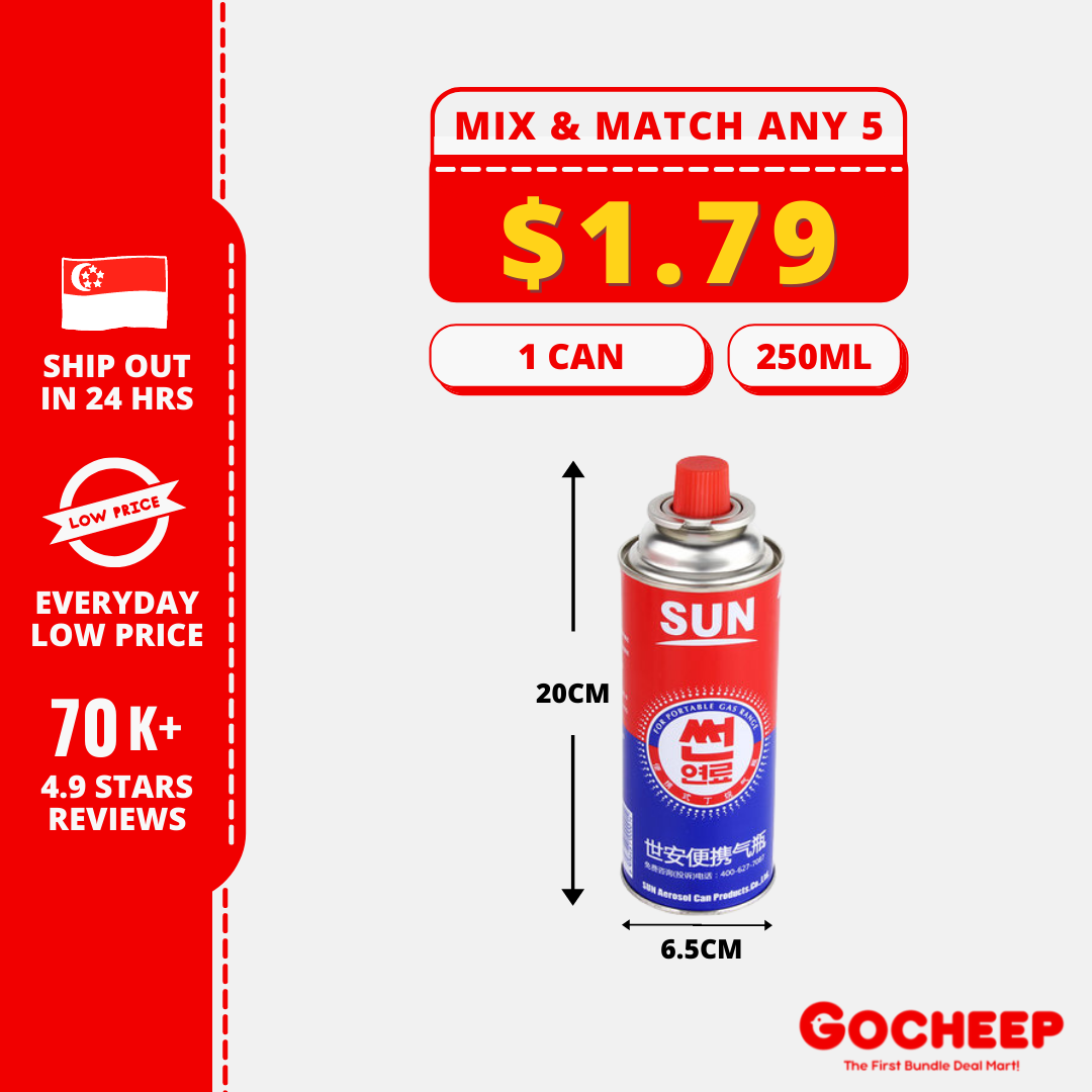 Buy (250ml) [LOWEST PRICE] Sun Butane Fuel Gas Canister Mookata ...