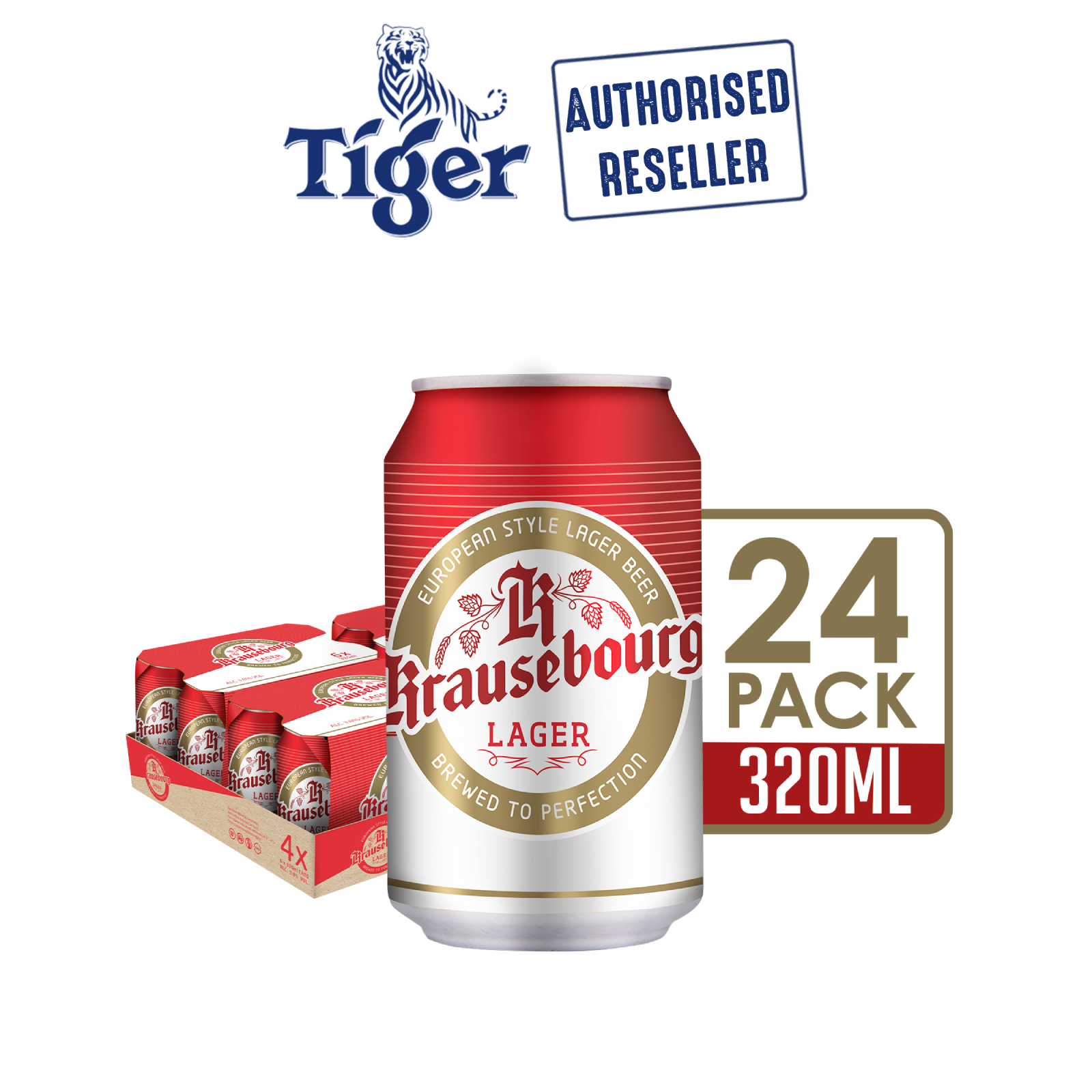 Buy Krausebourg European Lager Beer 24 Cans x 320ml on ezbuy SG