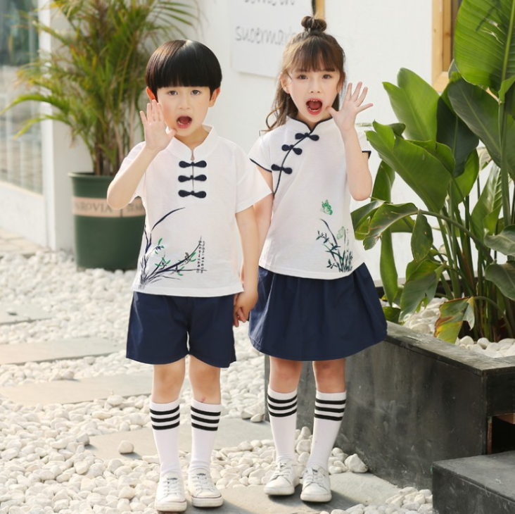 Buy Elementary School uniform kindergarten garden suit summer national ...