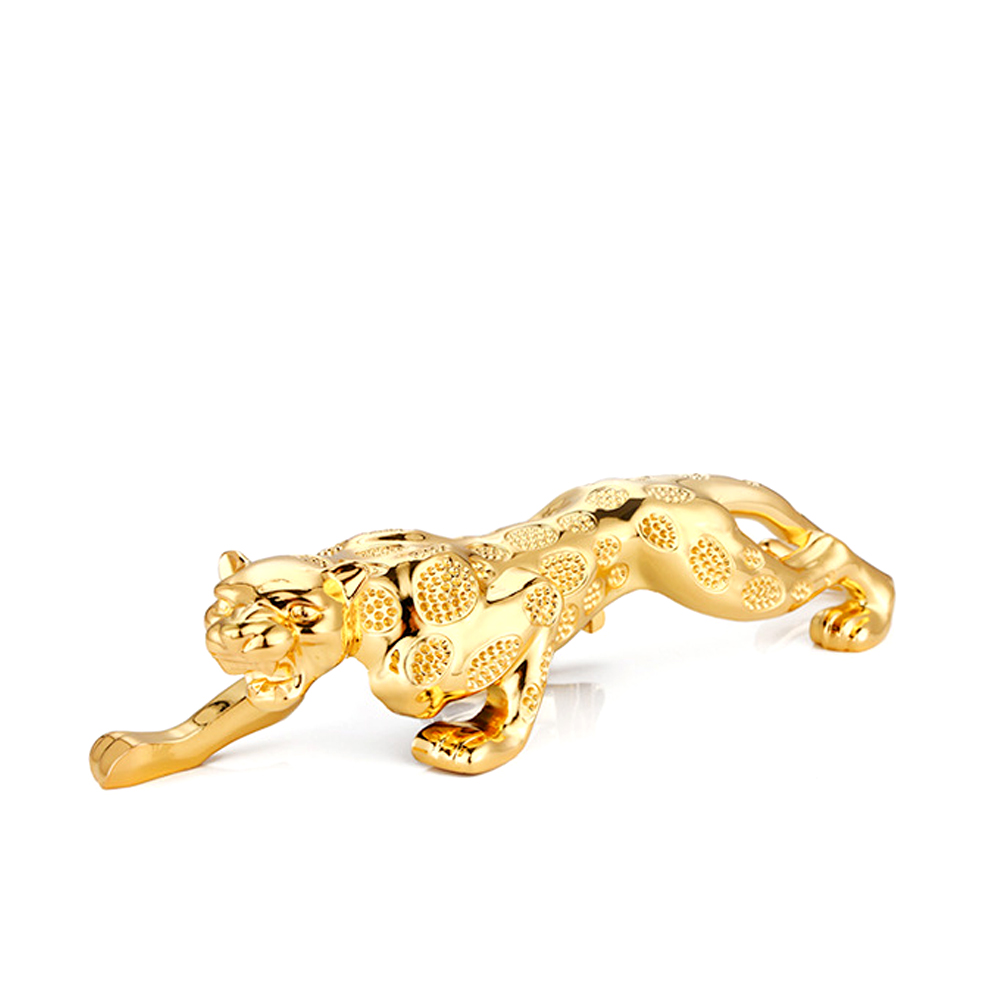 Buy Large Non-drilled Leopard Pure Metal Plated Lucky Money Leopard ...