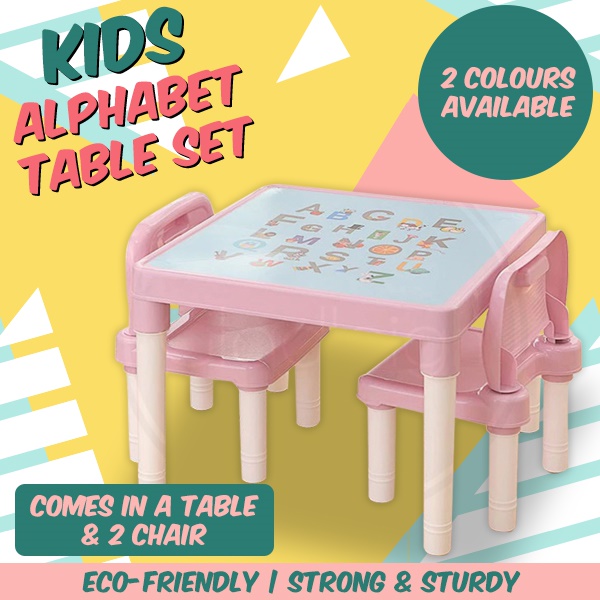 Buy (Local Seller) Kids Learning Alphabet Table Desk Set / Comes with 2 ...