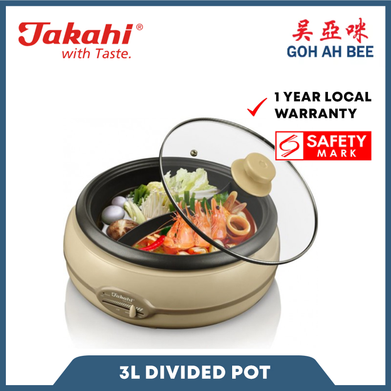 Buy Takahi Electric Multi Function Cooker with Divided Pot 3L Hotpot | Ready Stock | 1 Year ...