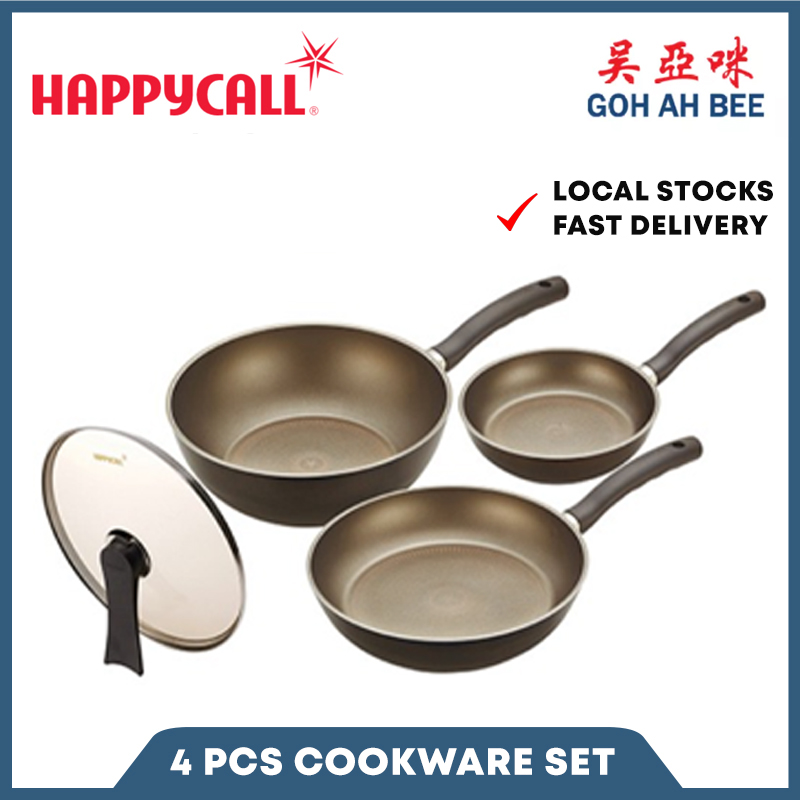Buy Happycall IH Gold 4pcs Die Cast Cookware Set | Ready Stock | GOH AH BEE on ezbuy SG