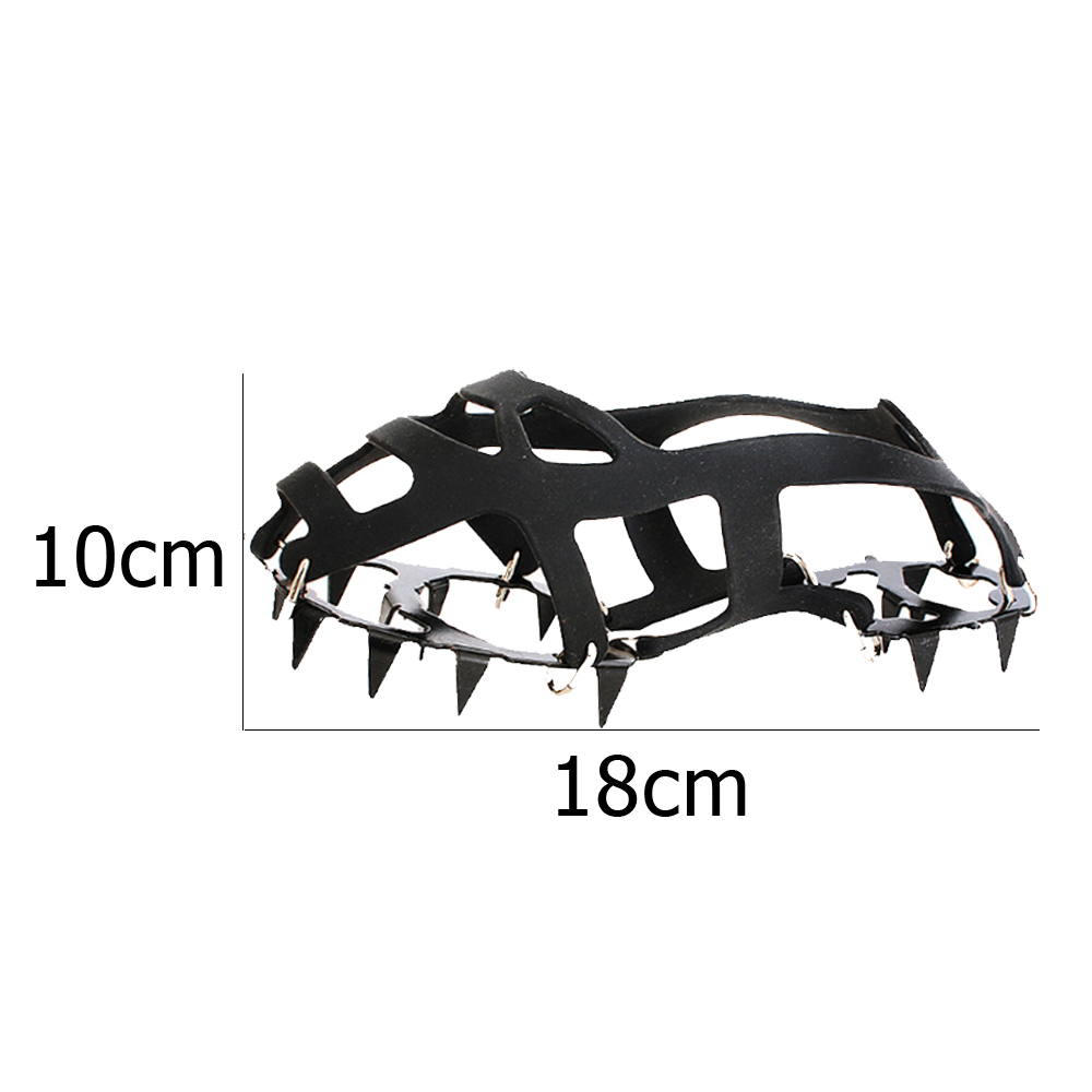 Buy Outdoor 18-tooth silicone ice claws stainless steel climbing snow ...