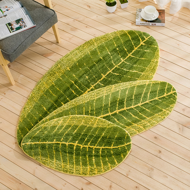 Buy Creative Banana Leaf Shape Door Mat, Green Floor Mat Entry Carpet ...