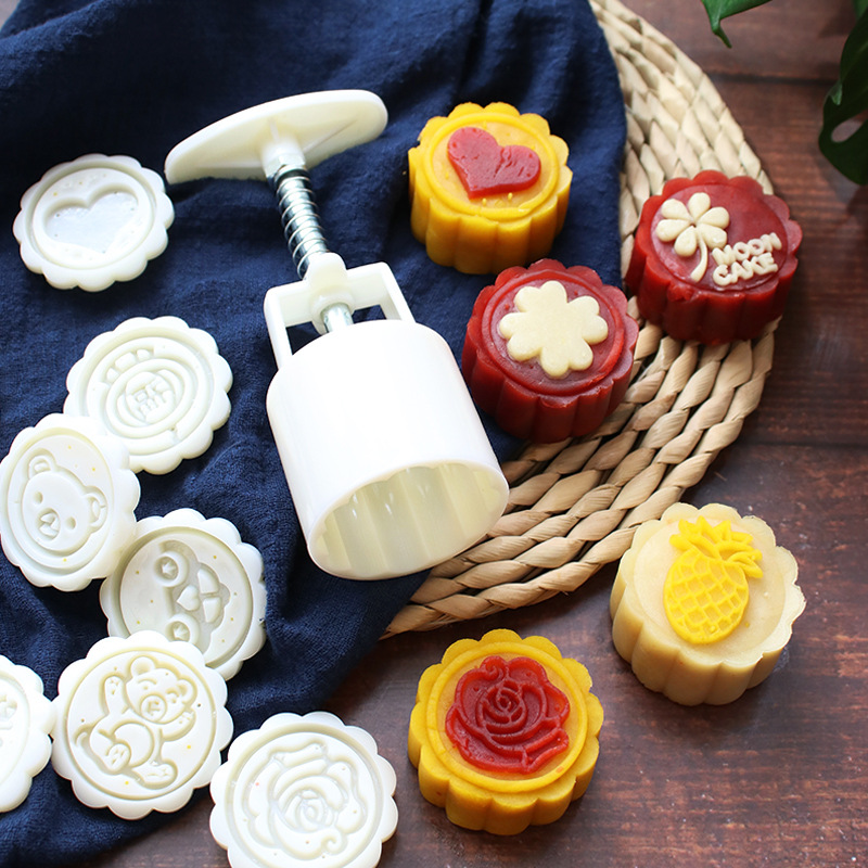 Buy Mid-Autumn Mooncake mould handmade mooncake tool Set hand-pressed ...