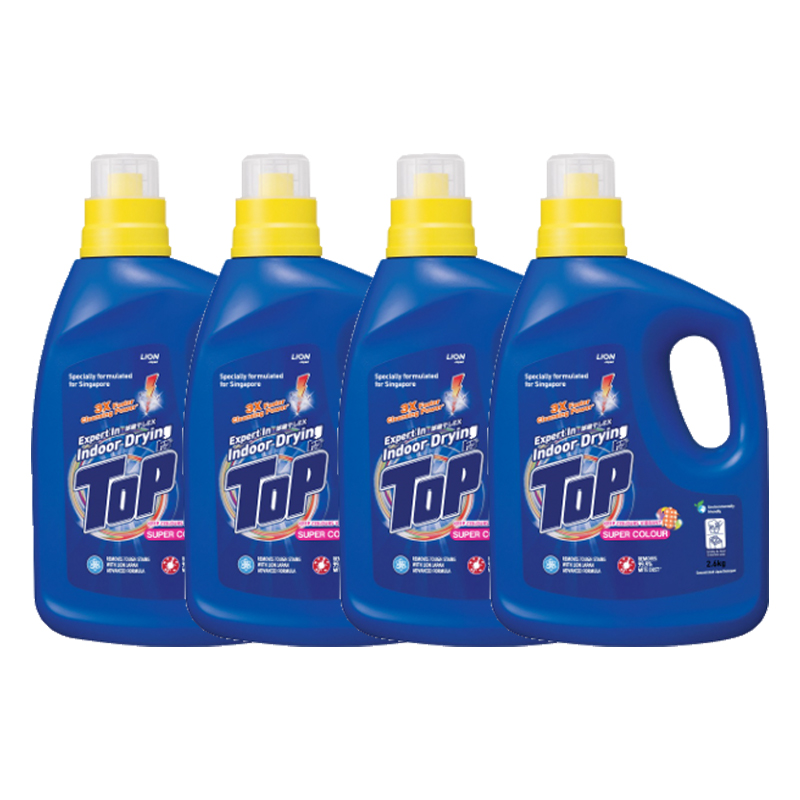 Buy [Bundle of 4] Top Concentrated Liquid Detergent Bottle 2.6kg (Anti ...