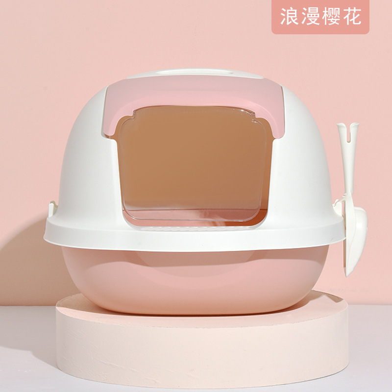 Buy Pet: Cat sand basin semi-enclosed cat toilet deodorizing Large anti ...