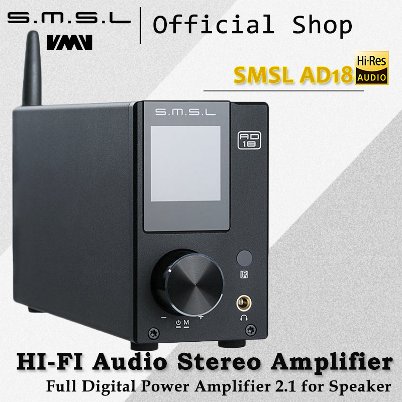 Buy SMSL AD18 HI-FI Audio Stereo Amplifier with Bluetooth 4.2 Supports Apt-X,USB DSP Full ...