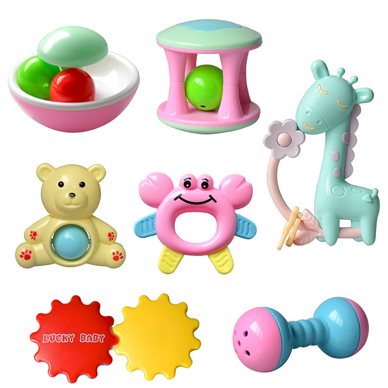 Buy Newborn baby toy 0-1 year old ringing set combination toddler baby ...