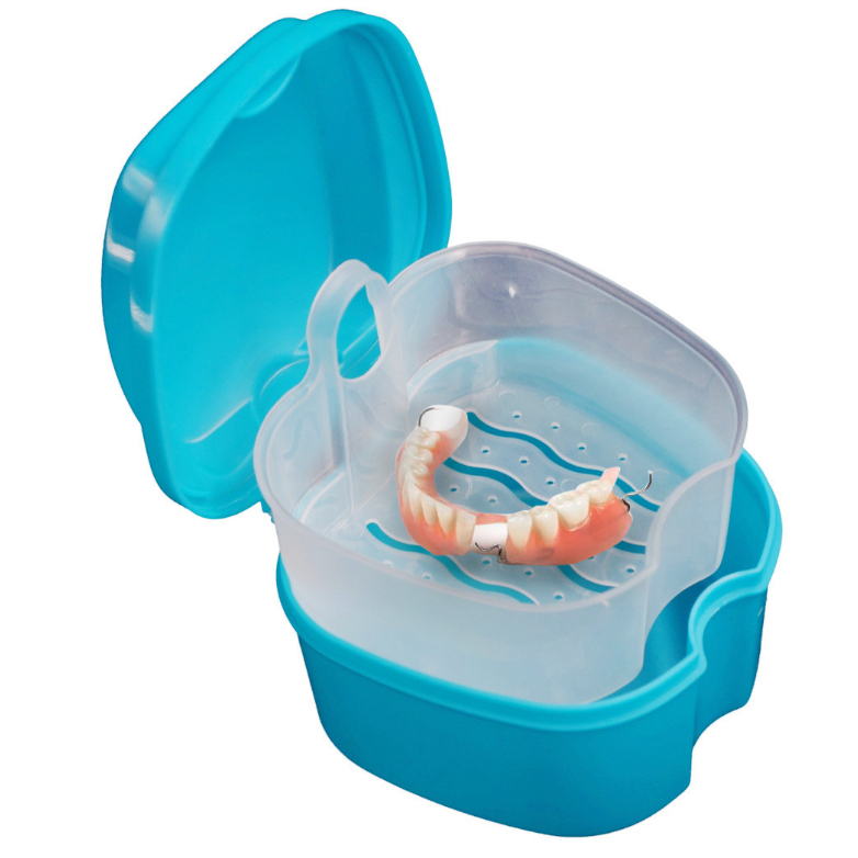 Buy Denture box non - toxic non - odor oral care products, add mesh ...