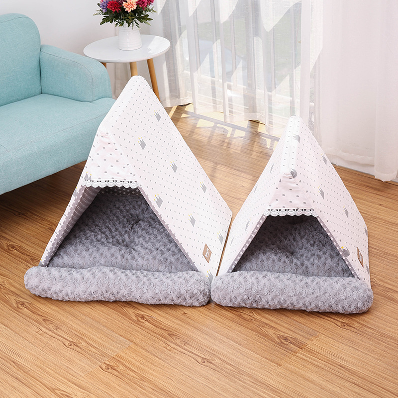 Buy Cute pet triangle nest can disassembly and washing cat dog general ...