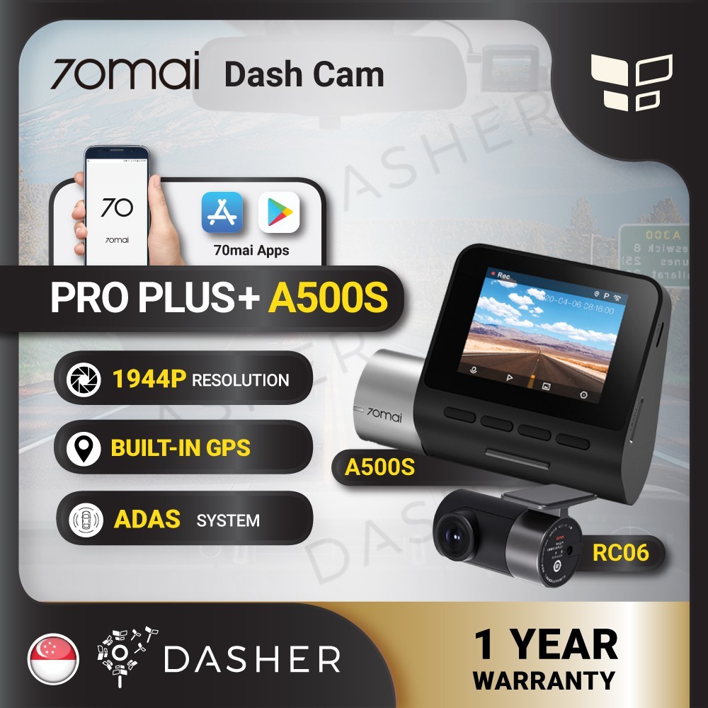 Buy PACKAGE A500S RC06 70MAI A500S Car Recorder Dash Cam 1944P