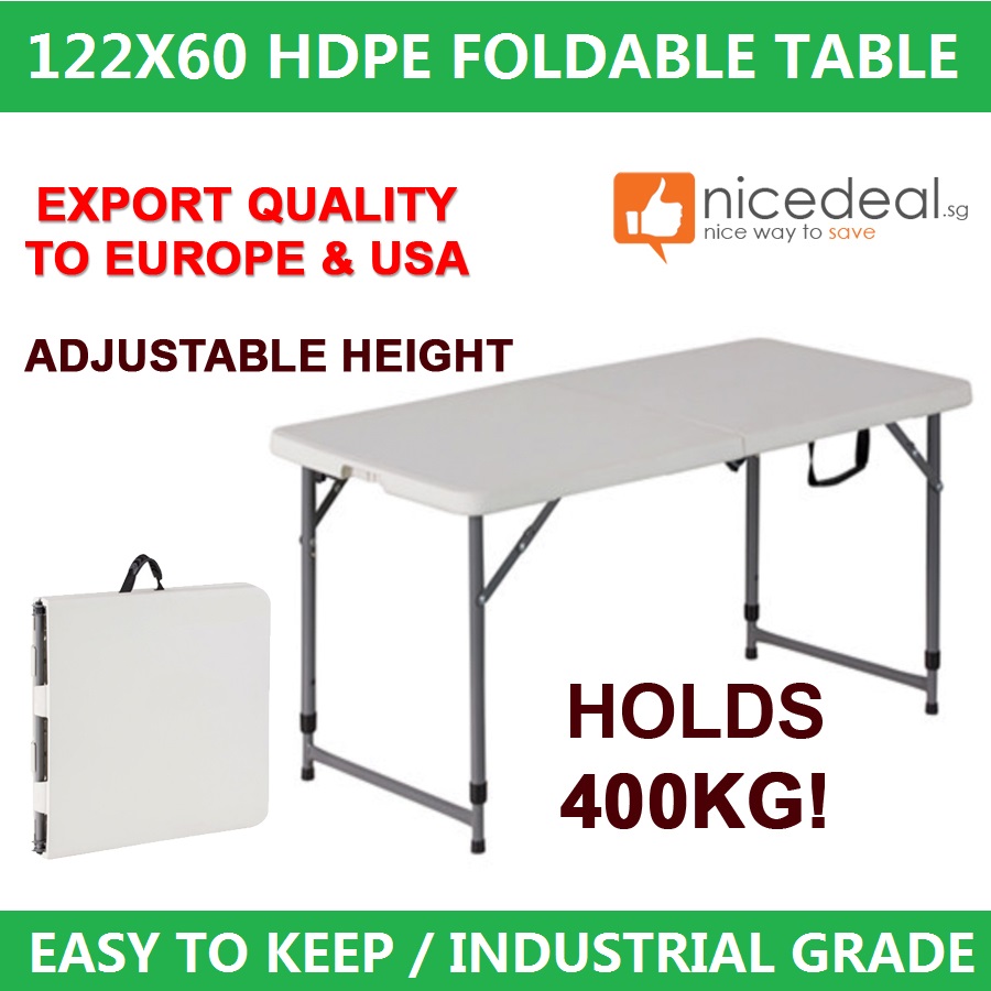 Buy Lowest Price / New 122x60cm HDPE Folding Table - Holds 400KG ...