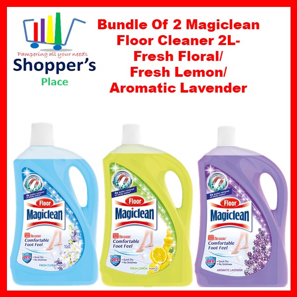 Buy Bundle Of 2 Magiclean Floor Cleaner 2L-Fresh Floral/Fresh Lemon ...