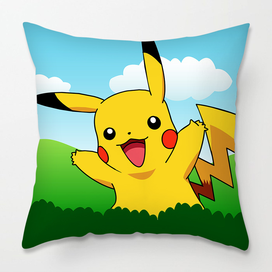 Buy Home Decor Japanese Anime Pokemon Cute Pikachu Printed Pillow Case ...