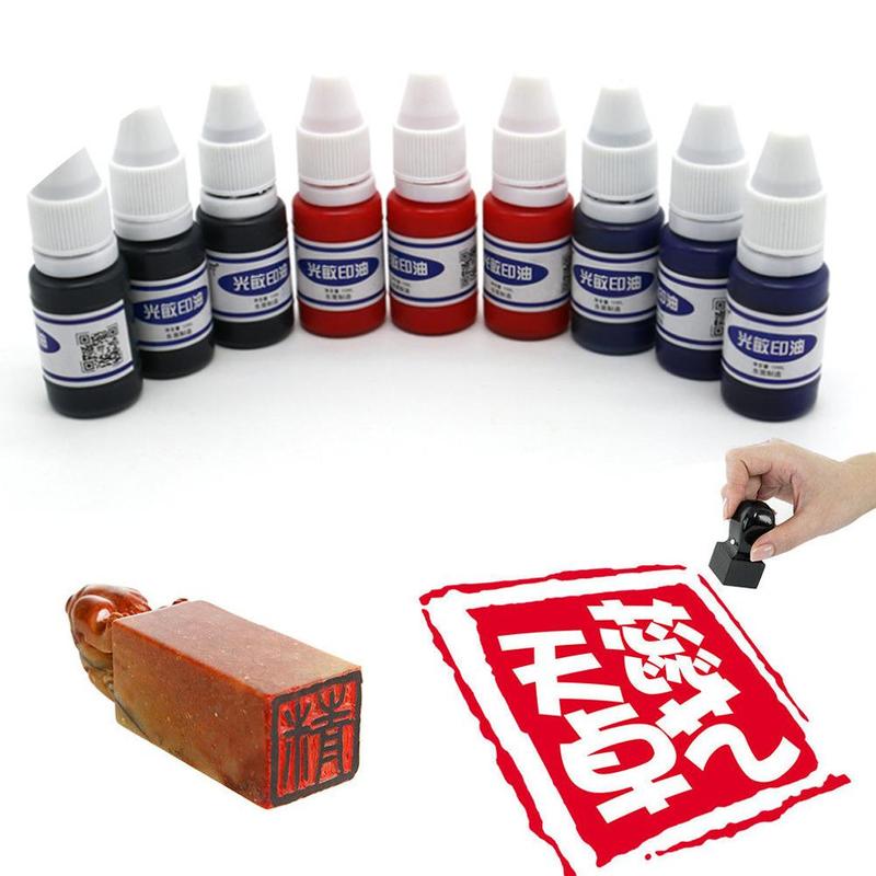 Buy 10ML Flash Refill Ink for Photosensitive Seal Stamp Oil Stamping ...