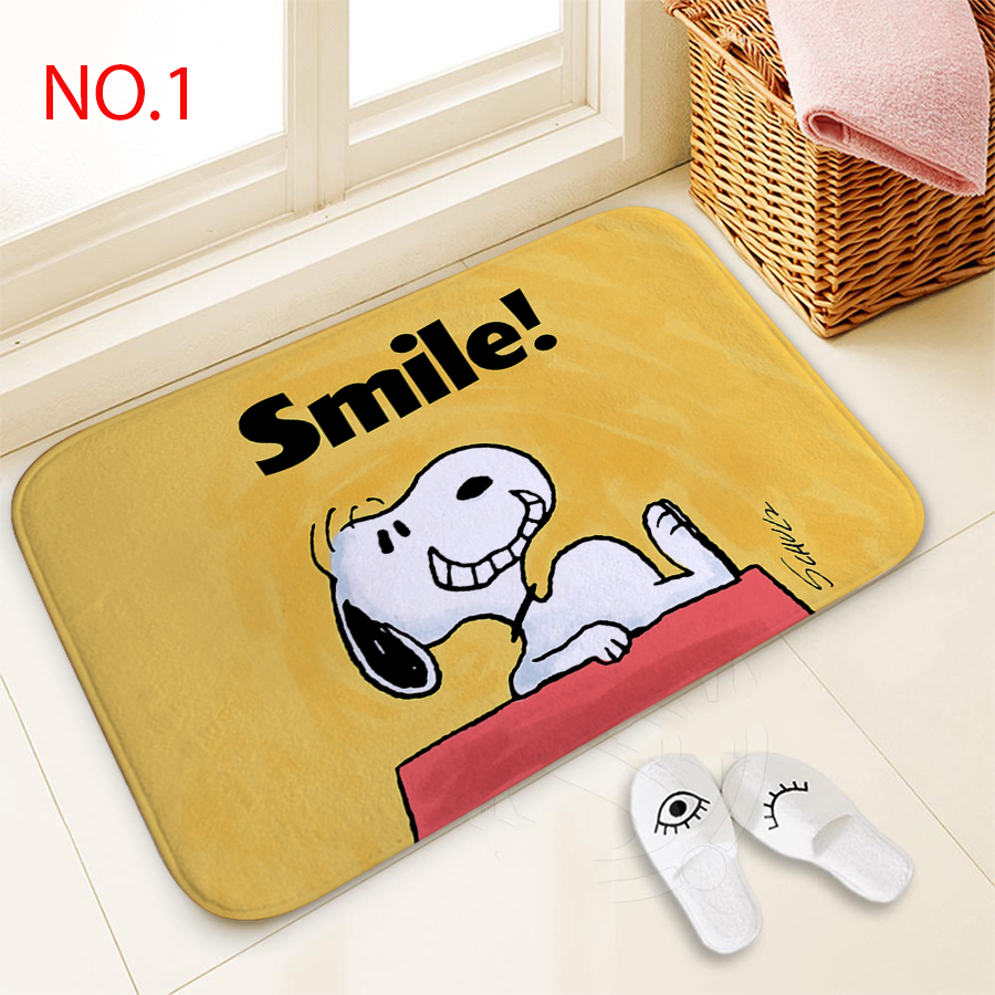 Buy Bathroom absorbent pad cute Snoopy printed mat kitchen non-slip ...