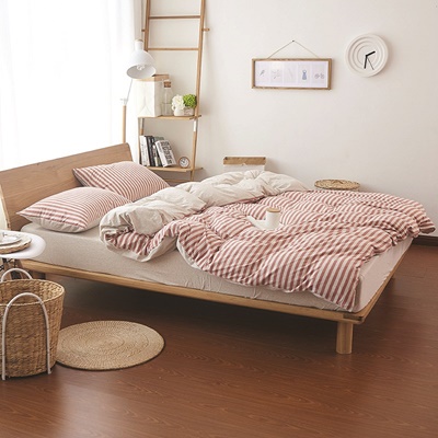 Buy 100% Cotton Knitted Bedsheet set (Quilt Cover / Pillow case ...