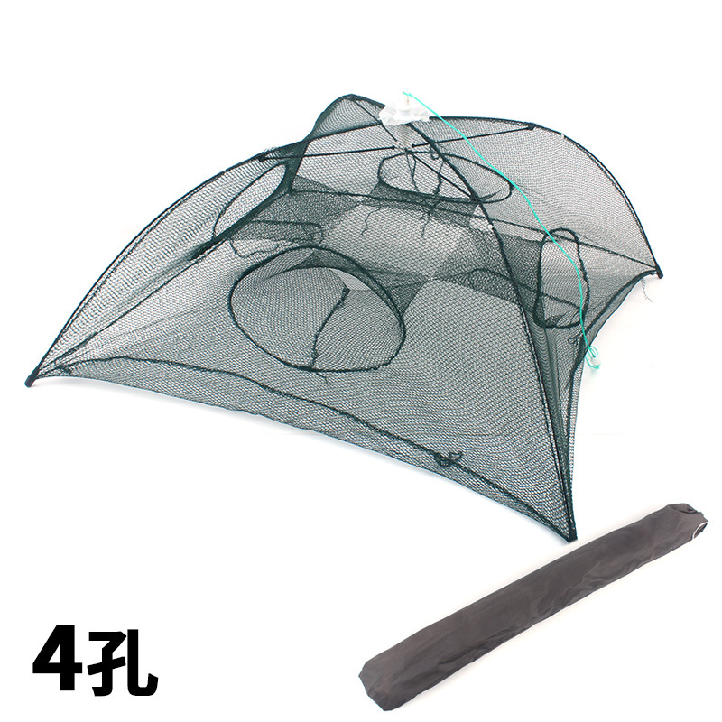 Buy 4-hole small fish cage, umbrella-type fishing nets, shrimp cages ...