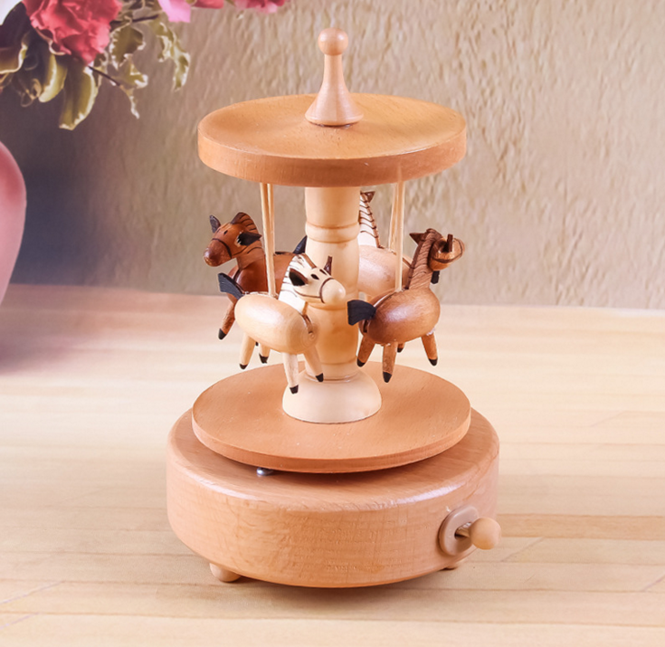 Buy New Music Box wooden revolving Ferris wheel Sky City box wooden ...