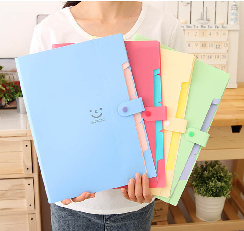 Buy Korean Stationery Love Smile folder Korean version of the file bag ...