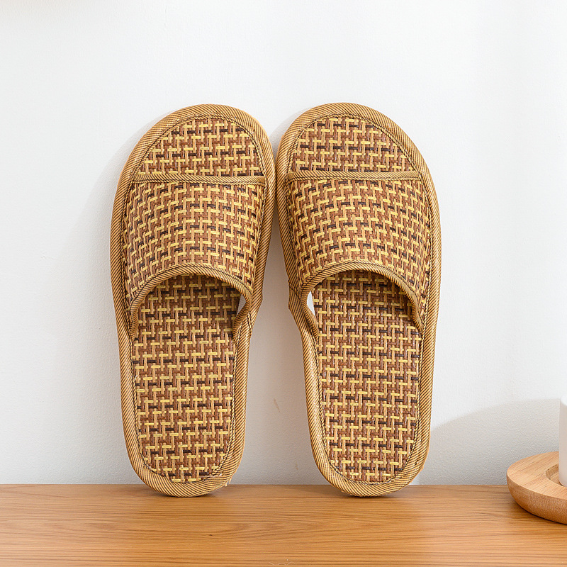 Buy Summer home bamboo rattan grass linen cool, running Slippers and ...
