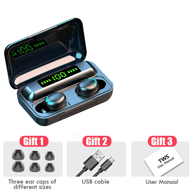 Buy F9-5C TWS 5.0 Wireless Earphone 8D Bass Stereo In-ear Bluetooth ...