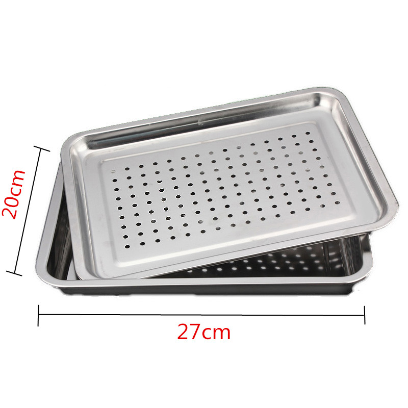 Buy Thickened complete set of stainless steel tea plate portable double ...