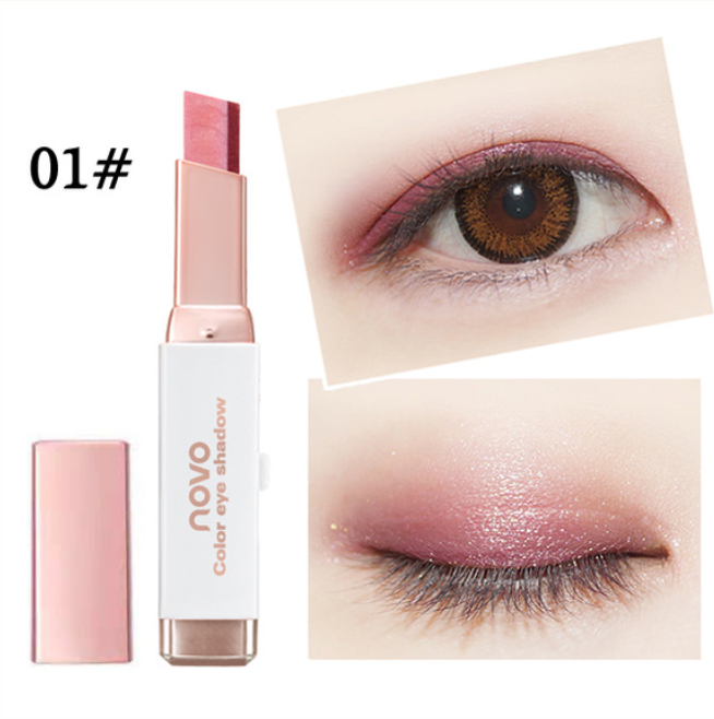 Buy Eye Makeup Double Color Gradient Eye Shadow Matte Velvet Pearl ...