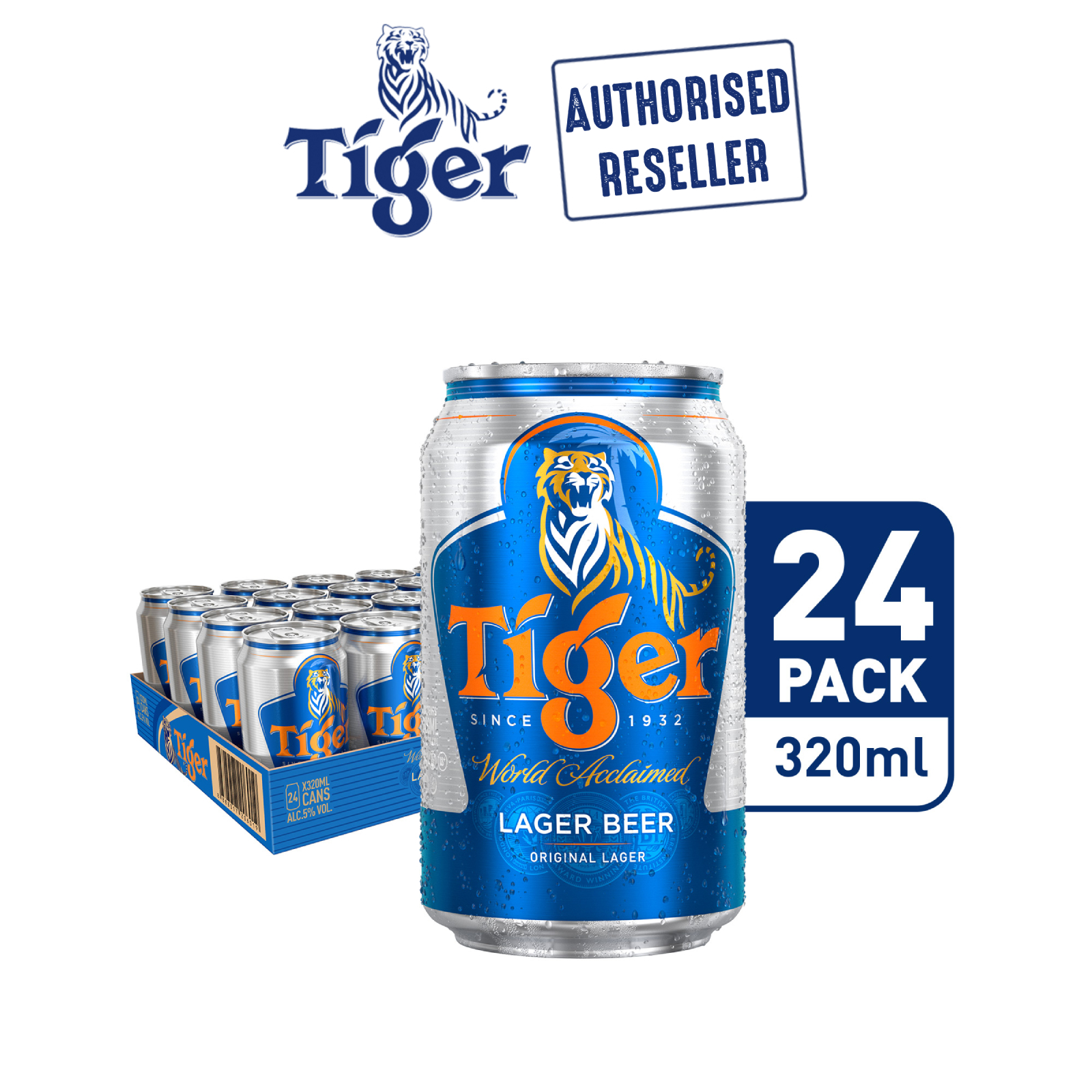 Buy Tiger Beer 320ml x 24 Cans on ezbuy SG