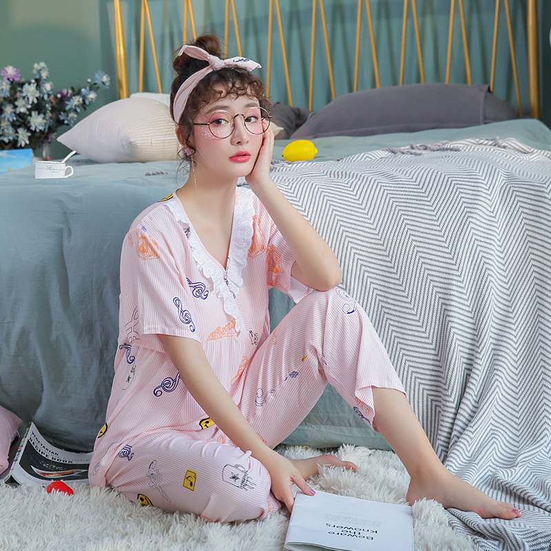 Buy Underwear: New Spring and Summer Women's Silk Pyjamas Korean style ...