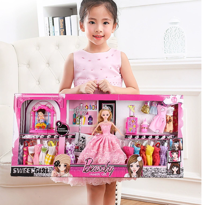 Buy Honey Barbie Doll "75 cm" Home girl toy Bobby doll Gift Box Set on ...