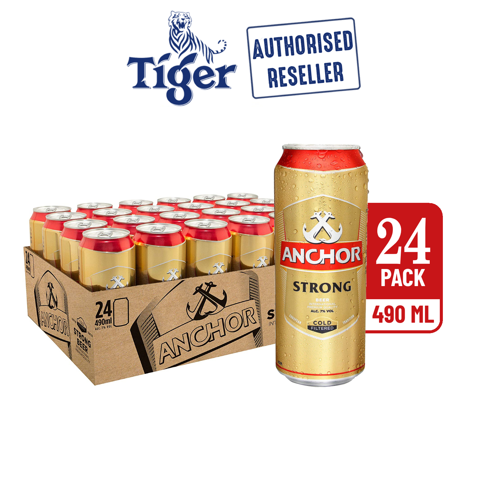 Buy Anchor Strong Beer 500ml x 24 Cans. Cold Filtered on ezbuy SG