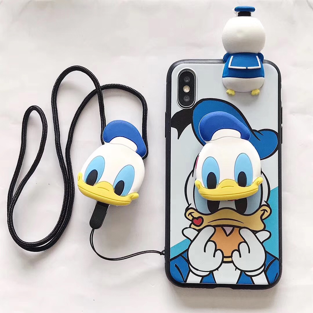Buy Cartoon Donald Duck Alice Ribbon lanyard mobile phone case for OPPO ...