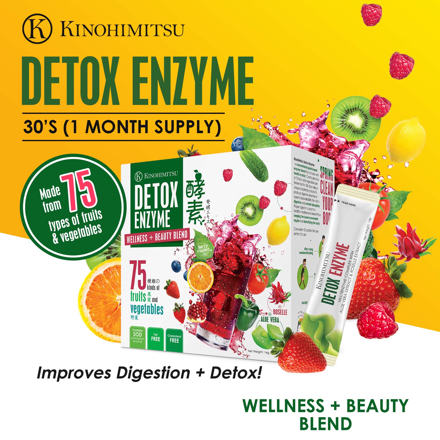 Buy Kinohimitsu Detox Enzyme 30's on ezbuy SG