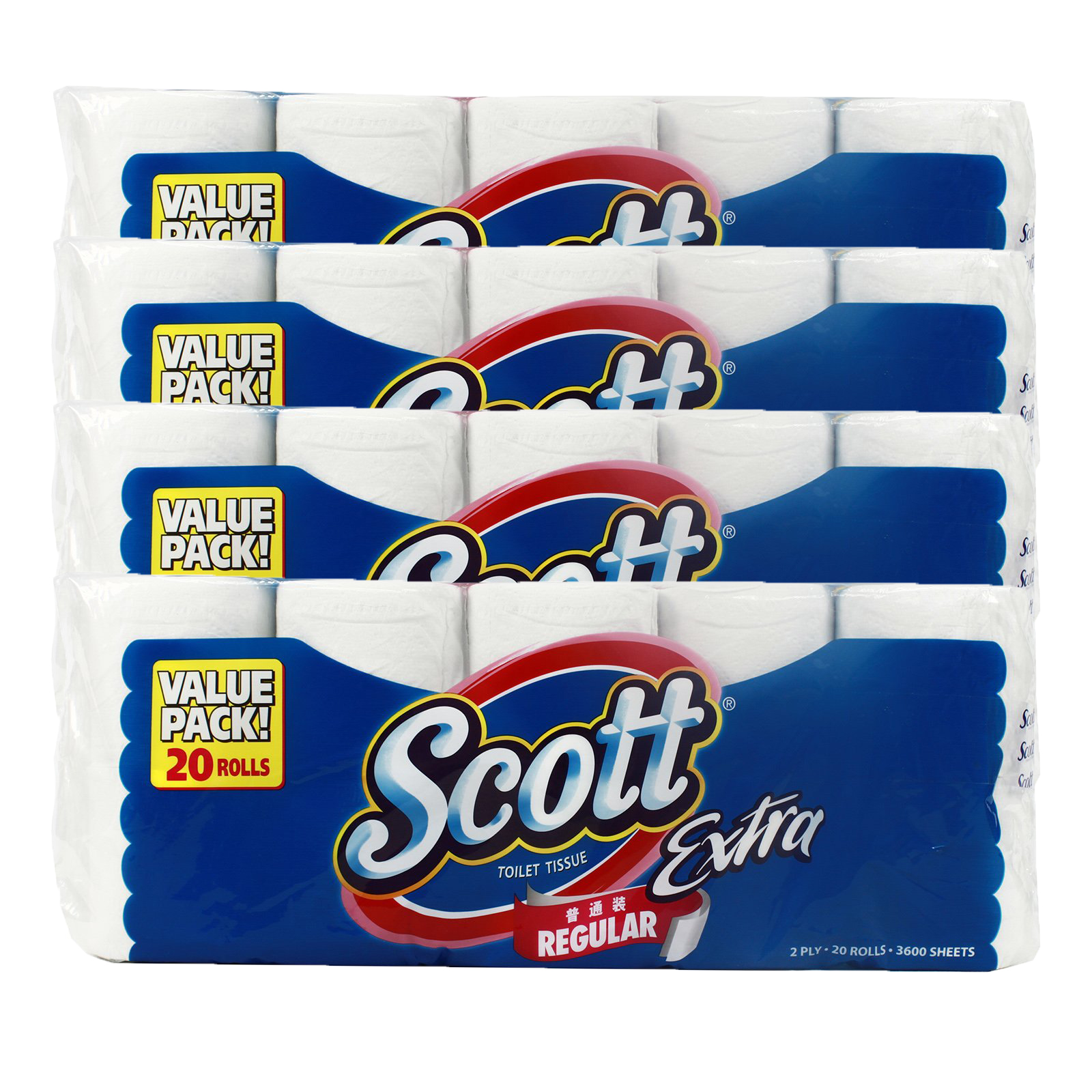 Buy [Carton Sale - 80 Rolls] Scott Extra Toilet Tissue Rolls - Regular ...