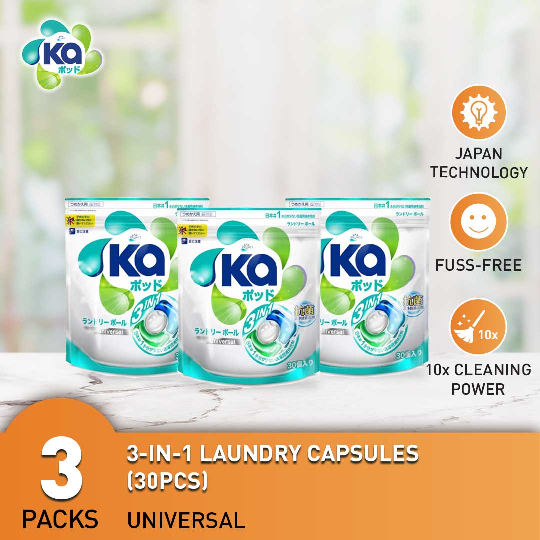 Buy Kapodo 3in1 Laundry KA Capsule Detergent Refill Pack 30pods x 3 ...