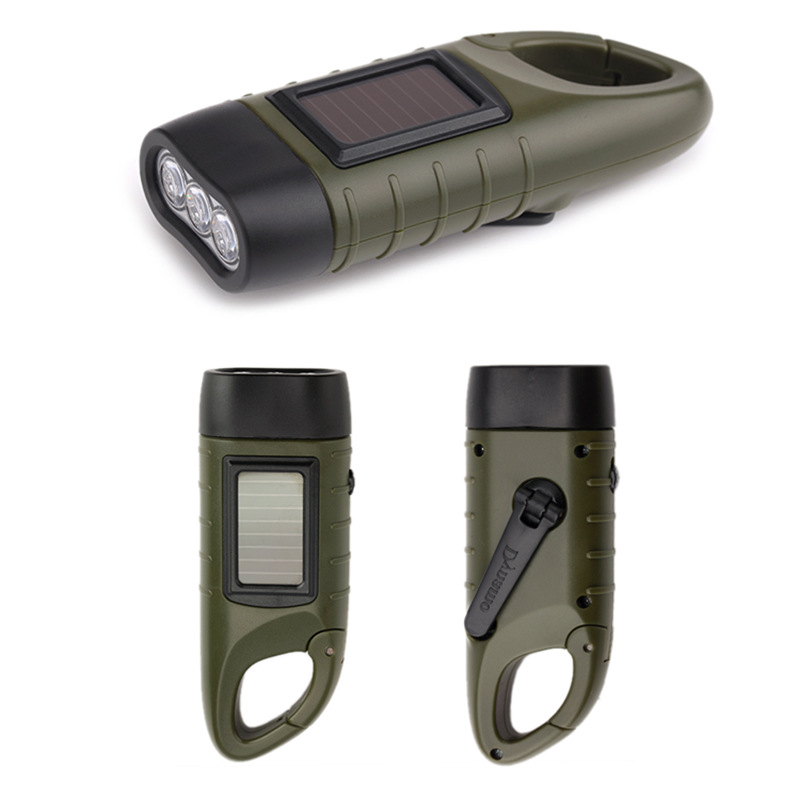 Buy Outdoor multi-functional solar led flashlight hand shake power ...