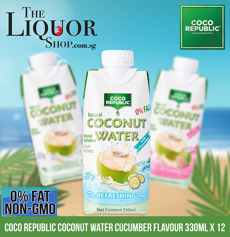 Buy [FLASH DEAL] Coco Republic Coconut Water with Cucumber (6 x 330ml ...