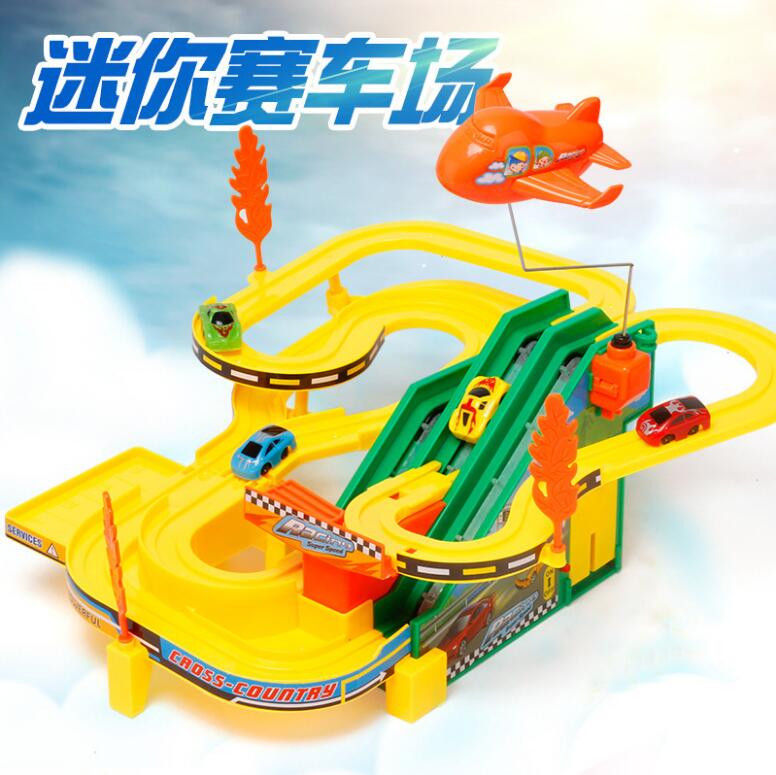 Buy Speed car racing Electric multi-layer track car Slide track Toy car ...