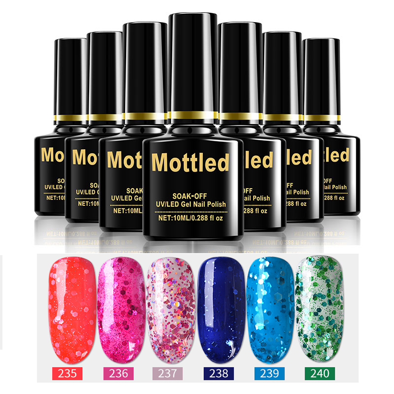 Buy 6pcs/set 235-240 Gel Polish UV LED Gel Polish Romantic Lavender ...