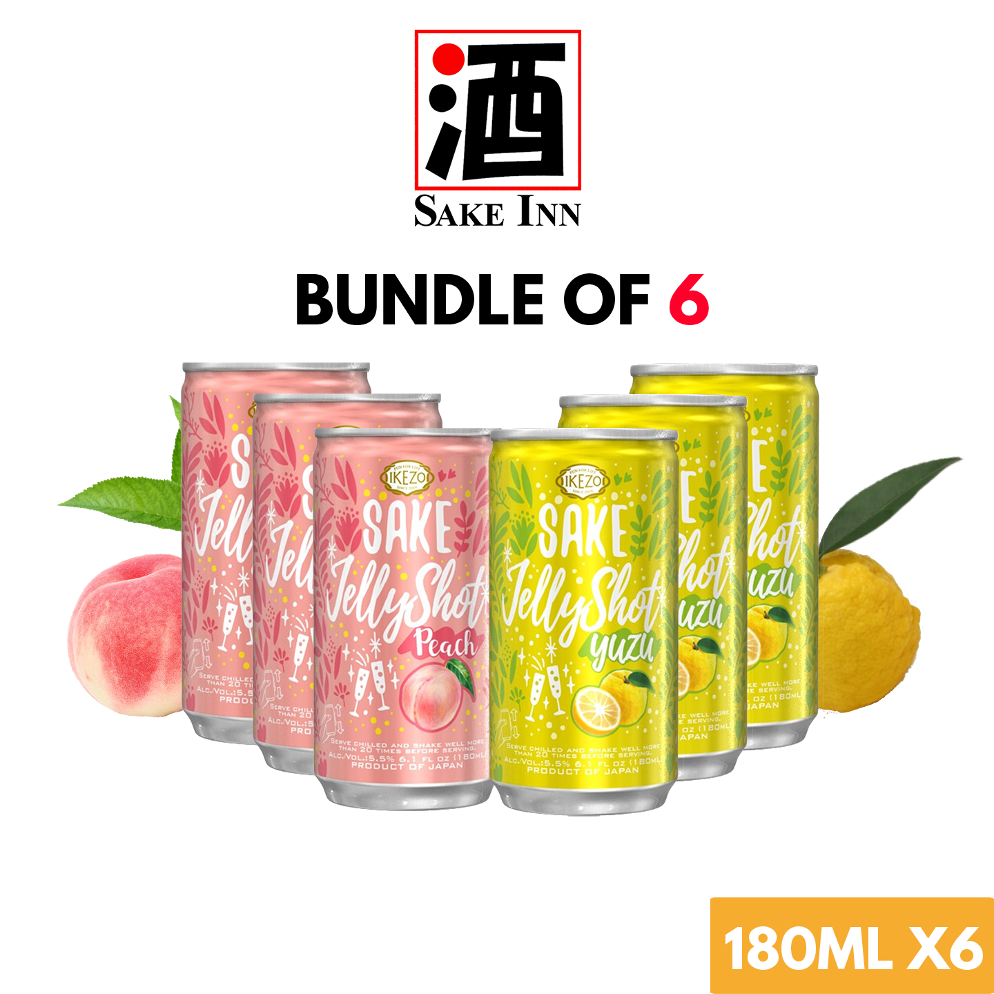 Buy Ozeki Ikezo Sparkling Peach & Yuzu Jelly Sake (6cans) on ezbuy SG